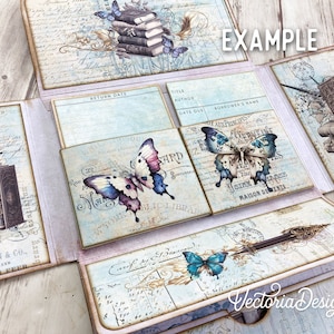 Libary Card Folio Templates Mini Folio Craft Kit Vacation Crafts Junk ...