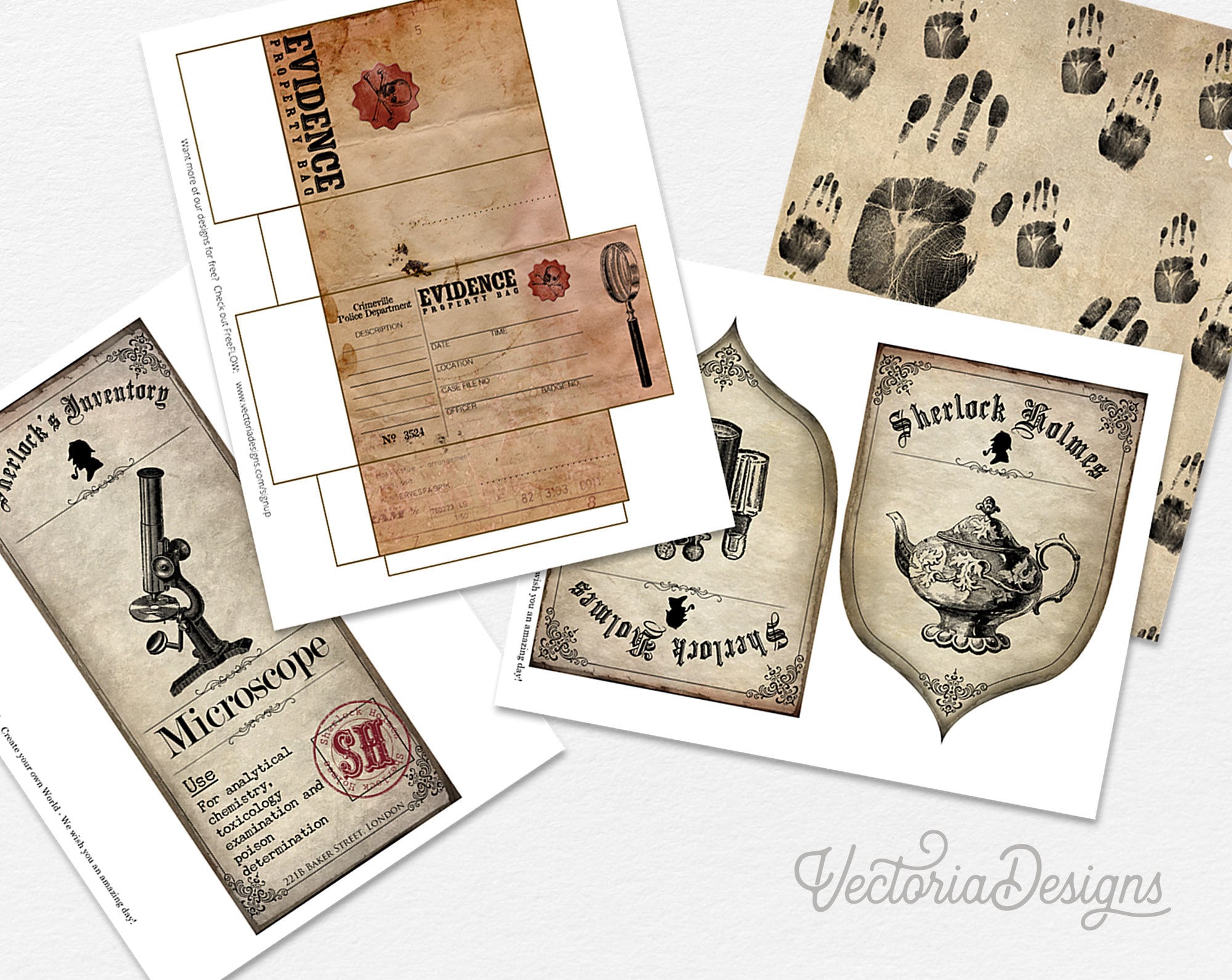Small & Precious Detective Crafting Bundle, Sherlock Holmes Bundle ...