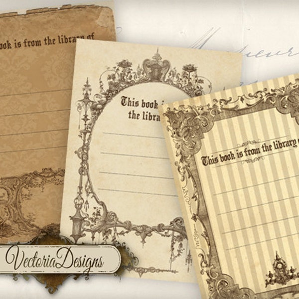 Digital Bookplates - Etsy