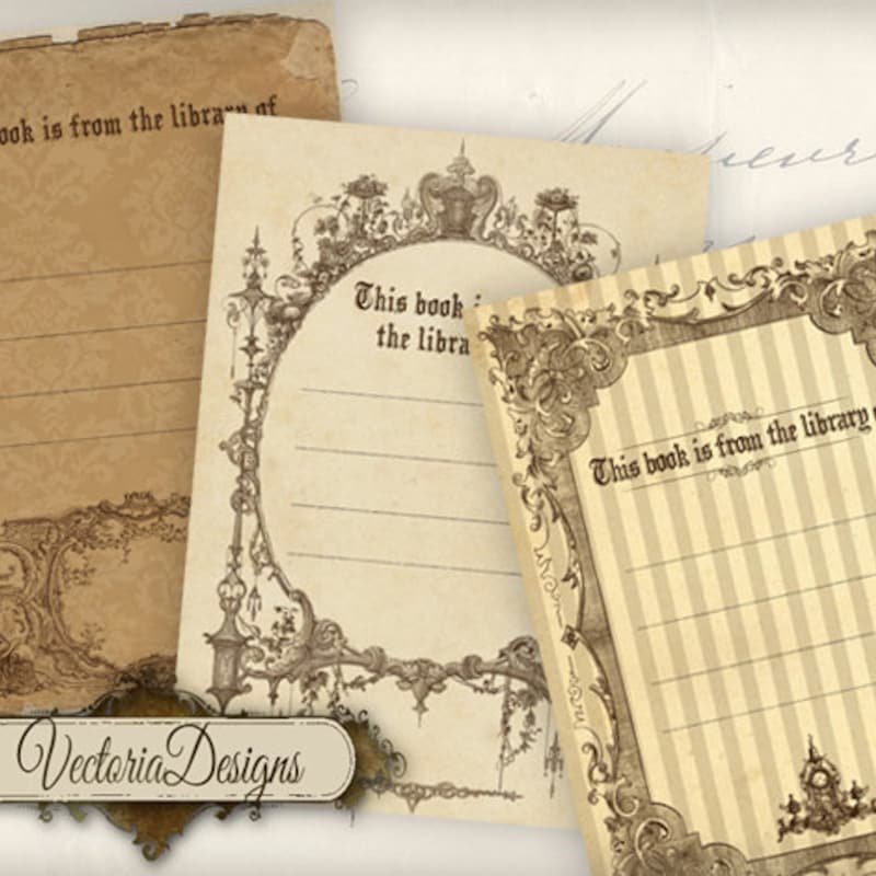 Digital Bookplates - Etsy