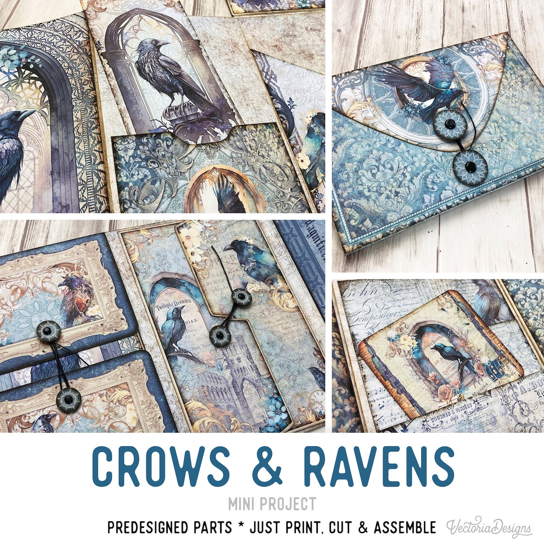 Crows and Ravens Mini Project Folio Craft Kit Vacation Crafts Folio Kit ...