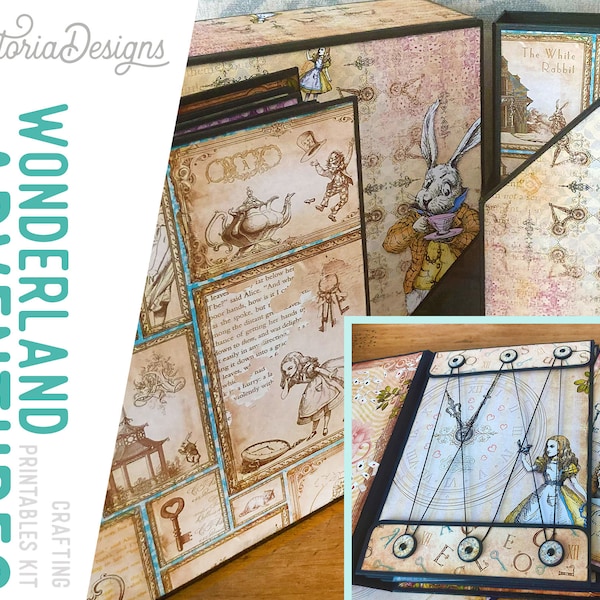 Alice in Wonderland Junk Journal Kit - Etsy
