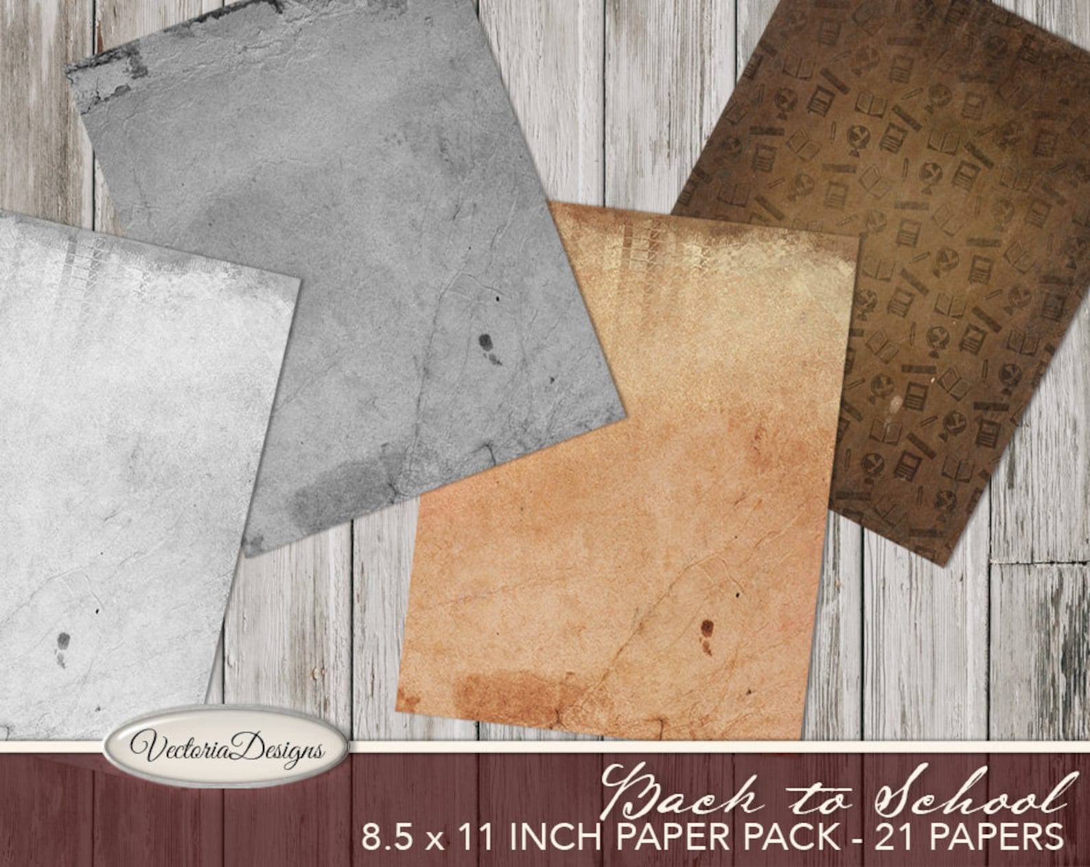 Back to School Paper Pack Printable Paper Pack Back to | Etsy