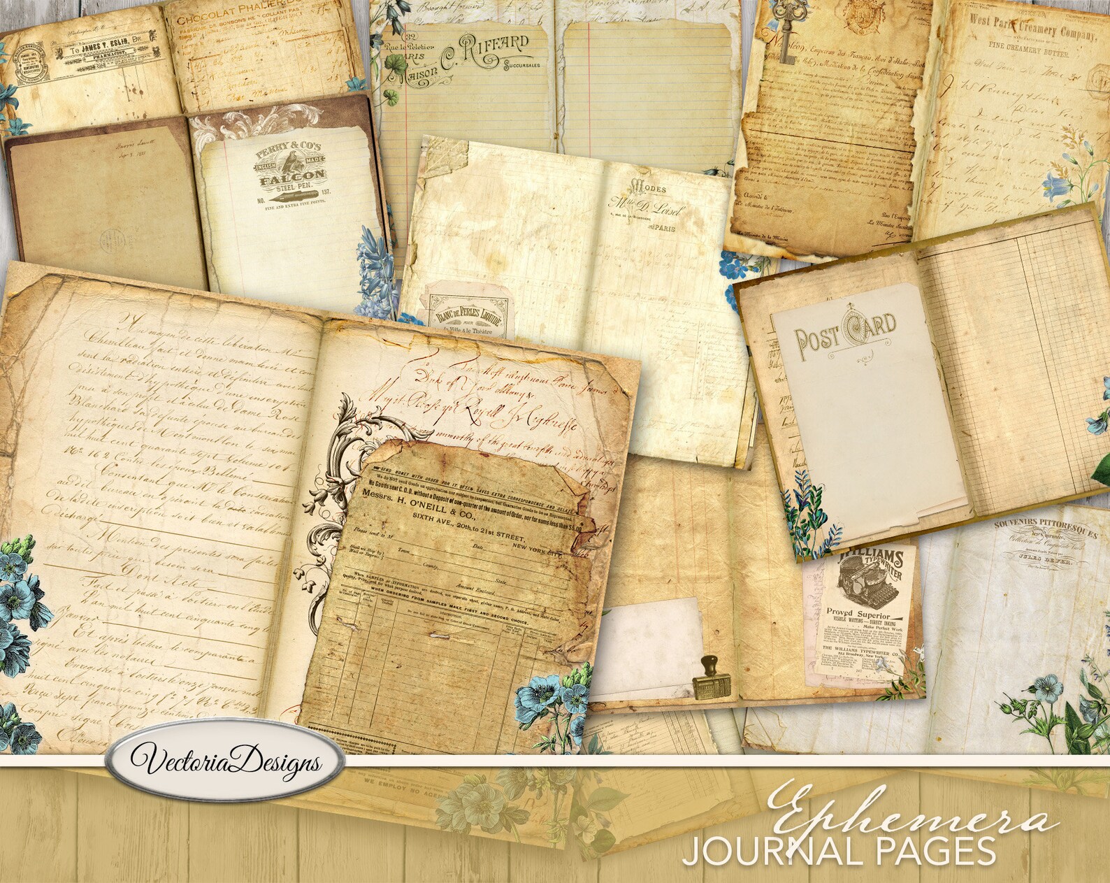 Ephemera Journal Pages Printable Journal Pages Digital - Etsy