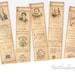Library Scrolls Vintage Library Bookmarks Printable Scrolls Junk ...