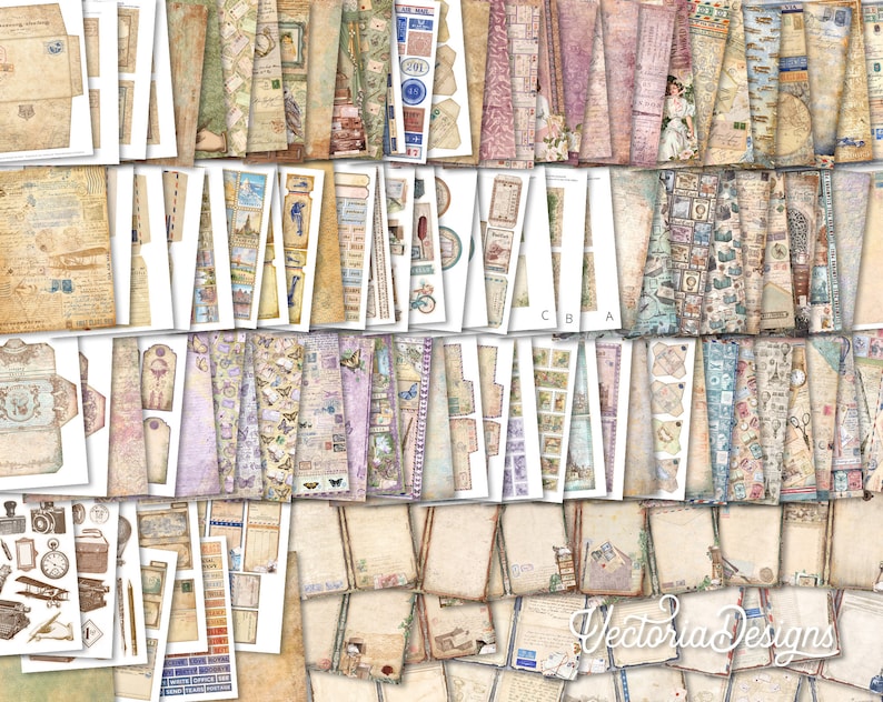Vintage Post & Letters MEGA Crafting Bundle Postage - Etsy