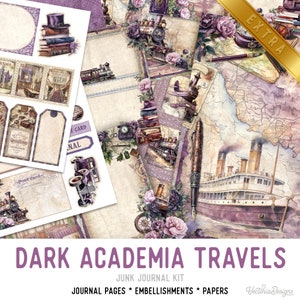 Dark Academia Life Junk Journal Kit DELUXE, Academia Crafting ...