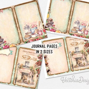 Dessert Recipes Junk Journal Kit Printable Junk Journal Kit Dessert ...