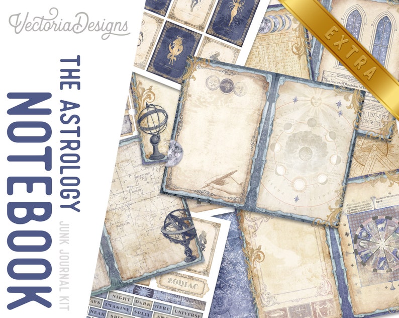 Mystical Zodiac DELUXE Crafting Printables Kit, Printable Junk Journal ...