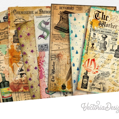 Vintage Writing Paper Pack Decorative Paper Pack Printable - Etsy