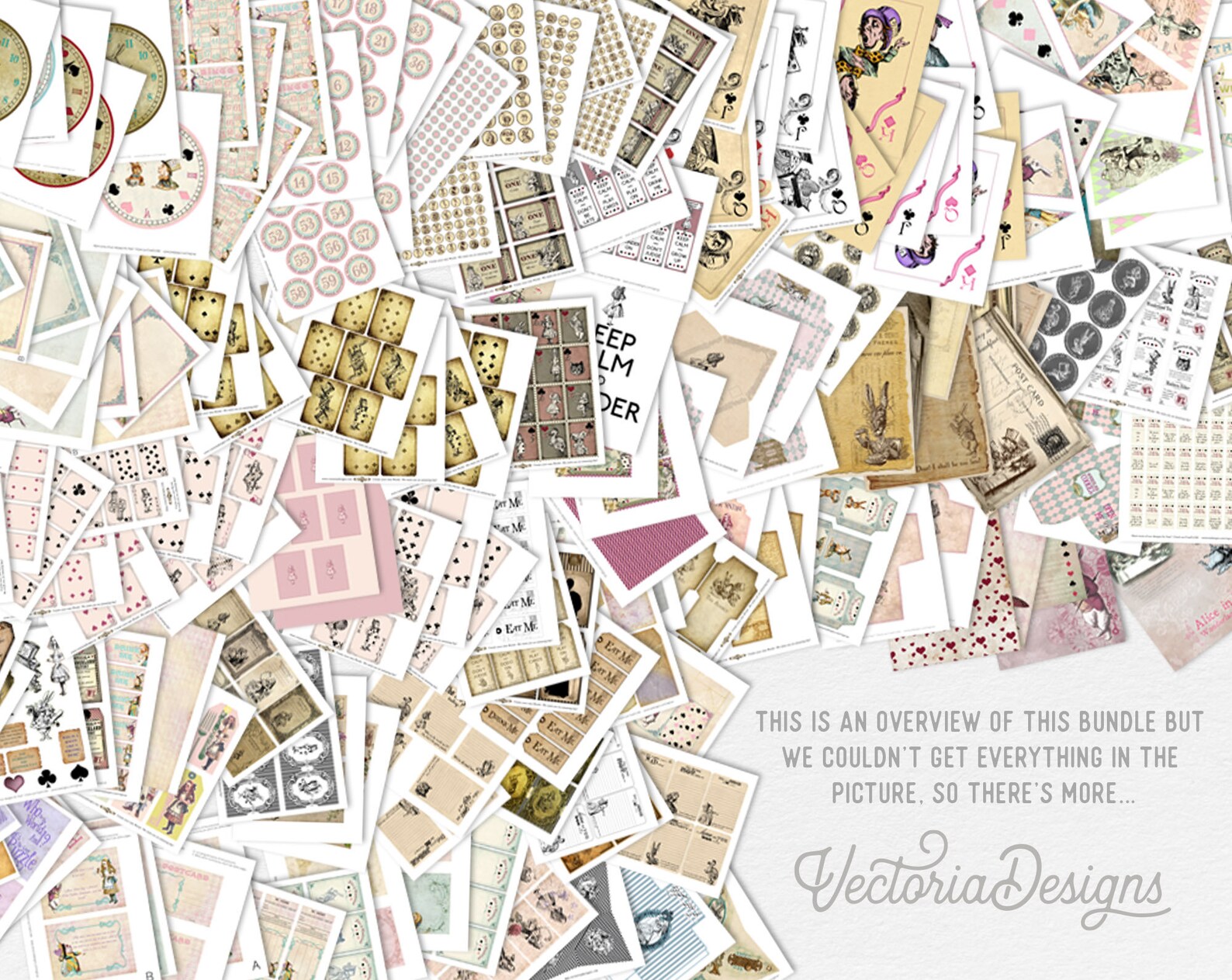 Alice in Wonderland Mega Crafting Bundle Printable Crafting | Etsy