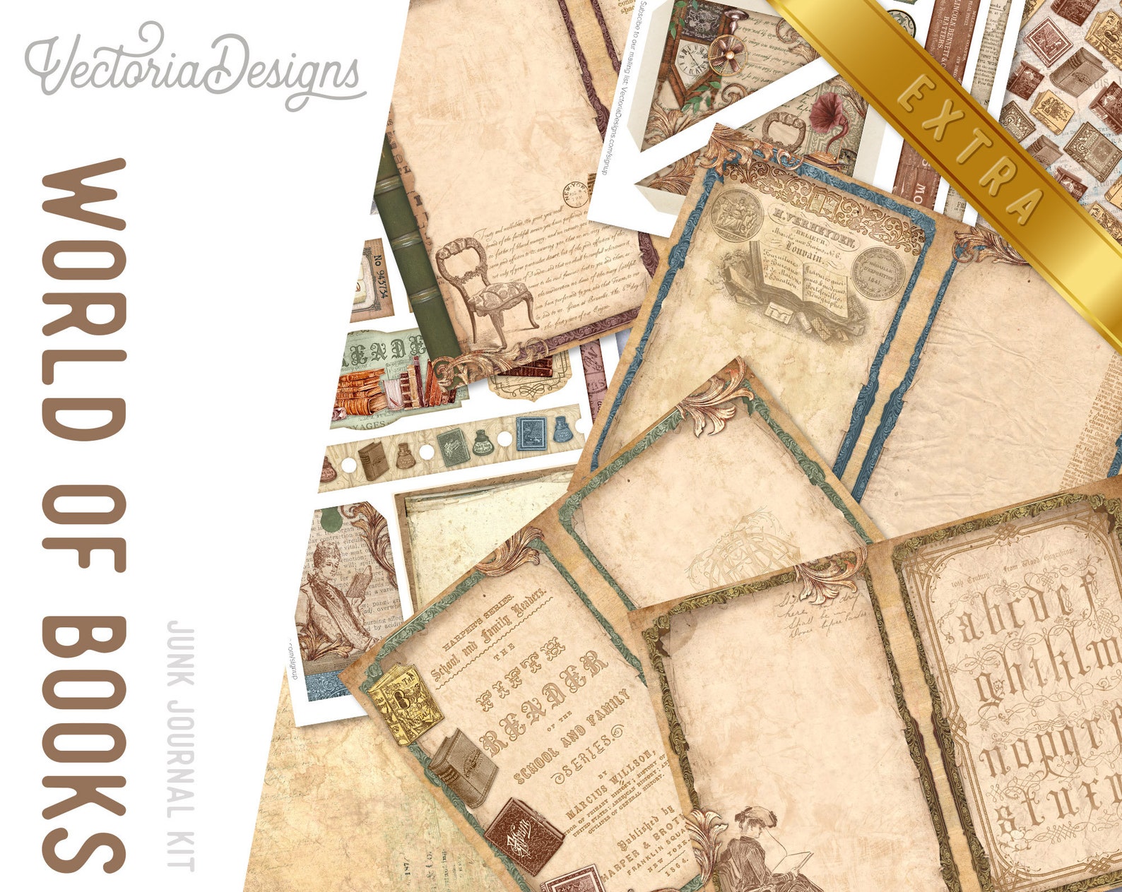 Antique Library DELUXE MEGA Crafting Bundle Library - Etsy