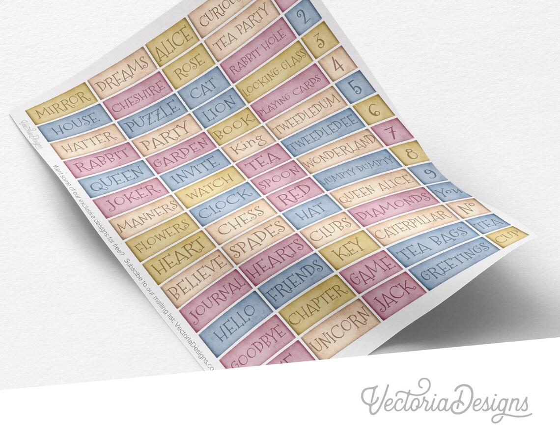 Alice in Wonderland Word Art Alice Word Art Wonderland Junk - Etsy