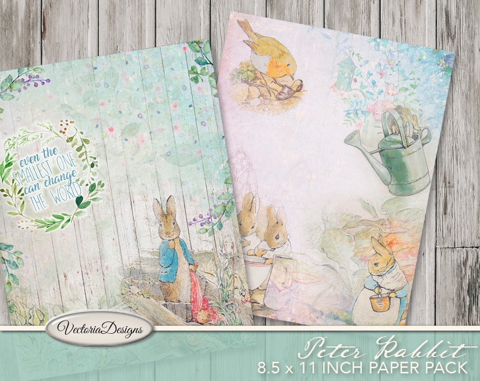 Peter Rabbit Paper Pack, Beatrix Potter, Digital Paper, Printable Paper ...