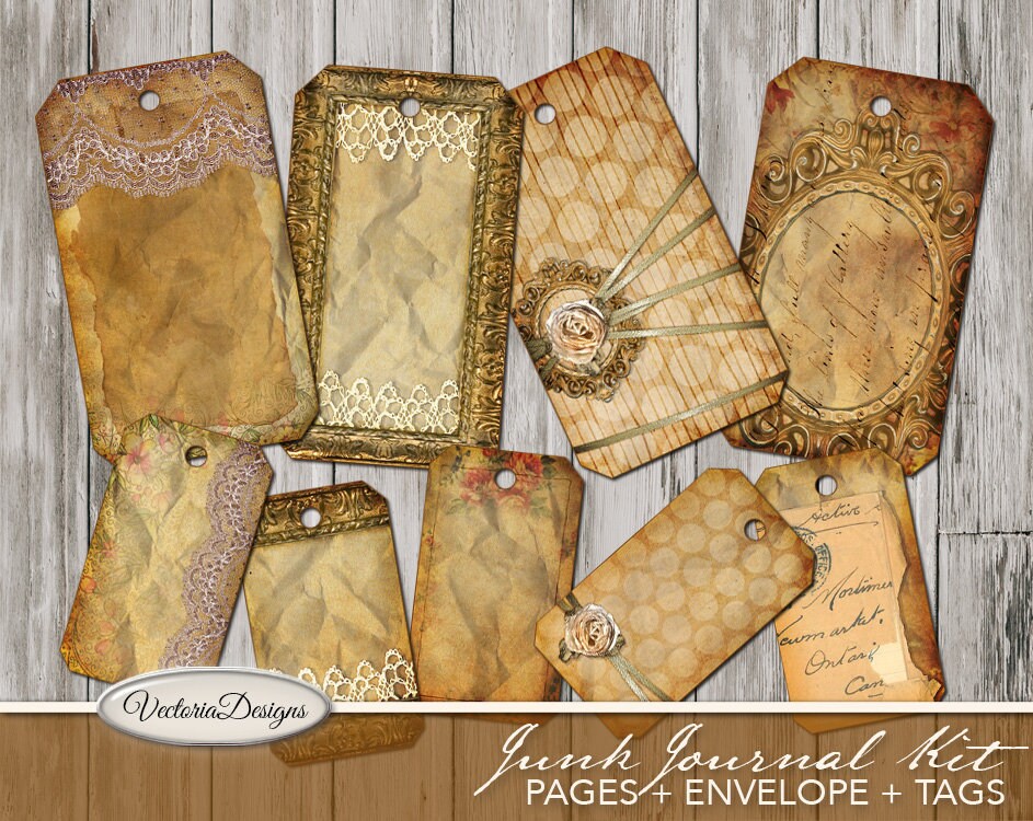 Junk Journal Kit, Printable Journal Kit, Ephemera Junk Journal, Digital ...