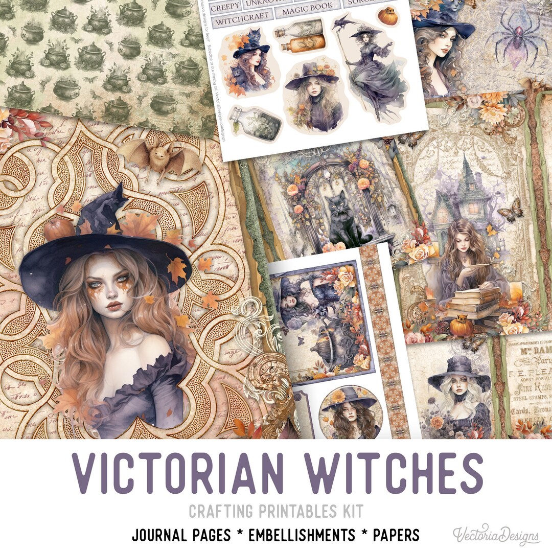 Victorian Witches Junk Journal Kit Printable Junk Journal Witch ...