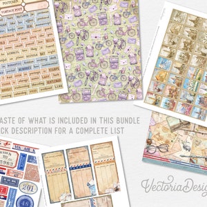 Vintage Post & Letters MEGA Crafting Bundle, Postage Printables ...