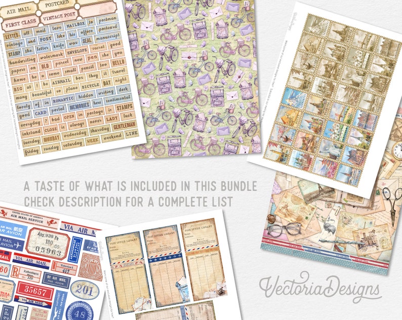 Vintage Post & Letters MEGA Crafting Bundle Postage - Etsy