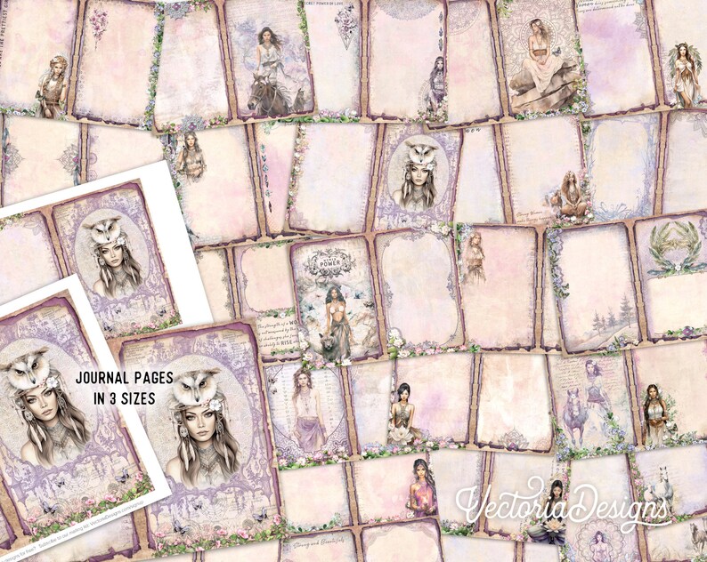 Strong Women Junk Journal Kit Women Crafting Printables Kit Women ...