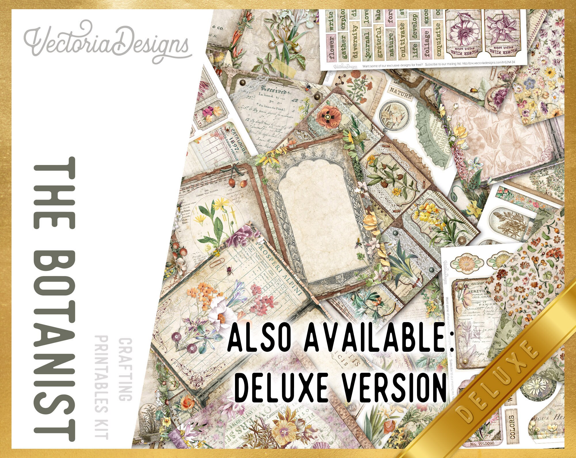 The Botanist MINI Crafting Printables Kit Botanical Junk Journal ...