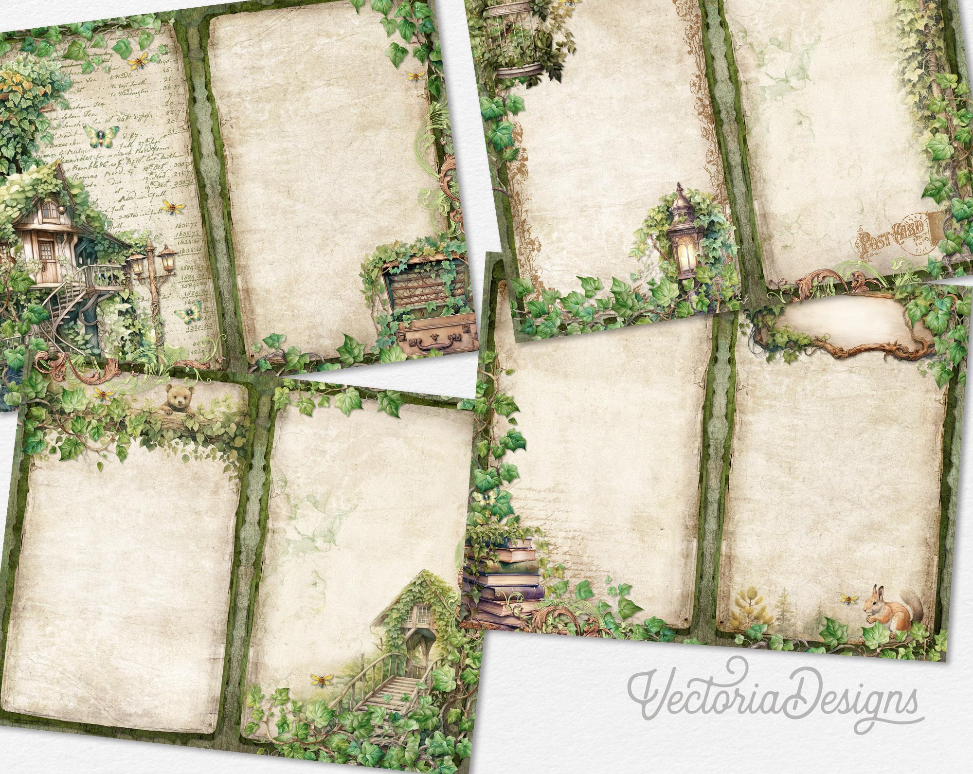Ivy Forest Junk Journal Kit, Ivy Junk Journal Kit Ivy Embellishments ...