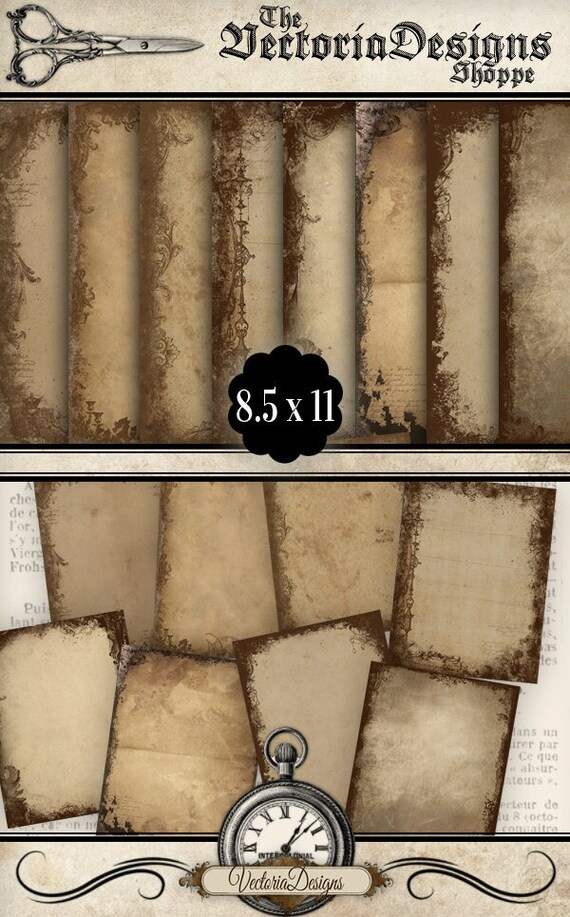 Vintage Frames Paper Pack 8.5 X 11 Inch Digital Paper Pack - Etsy