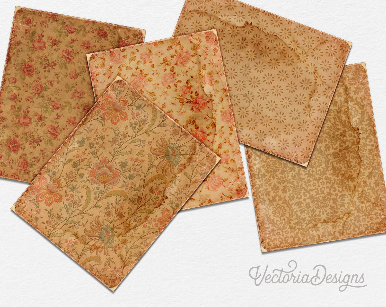 Shabby Vintage Paper Pack Shabby Decoration Retro Paper - Etsy