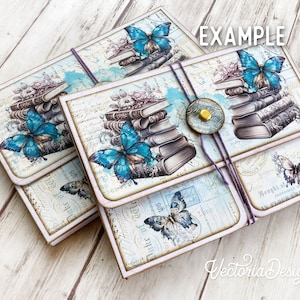 Libary Card Folio Templates Mini Folio Craft Kit Vacation Crafts Junk ...