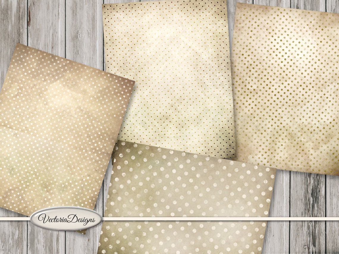 Shabby Polka Dotted Paper Pack Dotted Paper Printable - Etsy