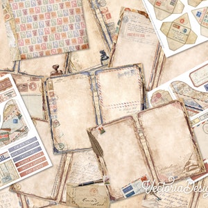Hidden Letters Junk Journal Kit Printable Junk Journal Kit Letters ...