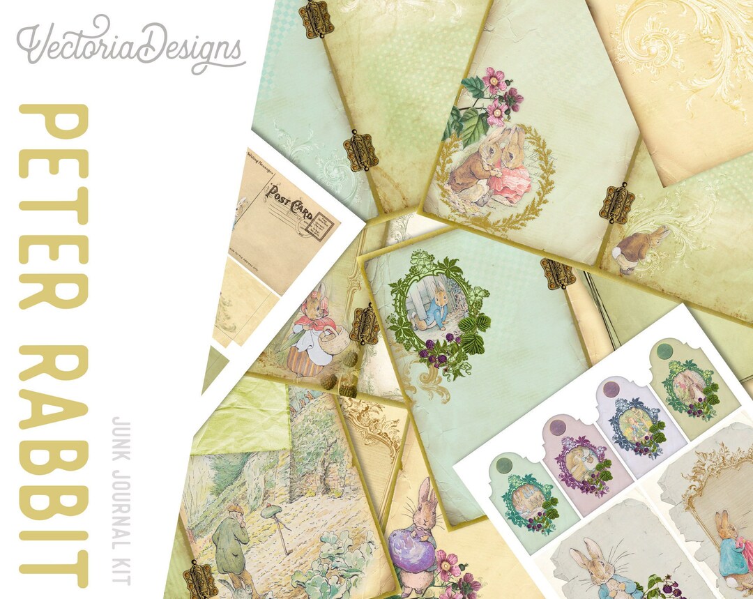 Peter Rabbit Journal Kit, Beatrix Potter DIY Kit, Printable Journal Kit ...