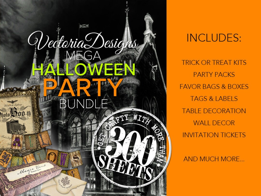 MEGA Halloween Party Bundle Printable Paper Crafting Trick or Treat ...