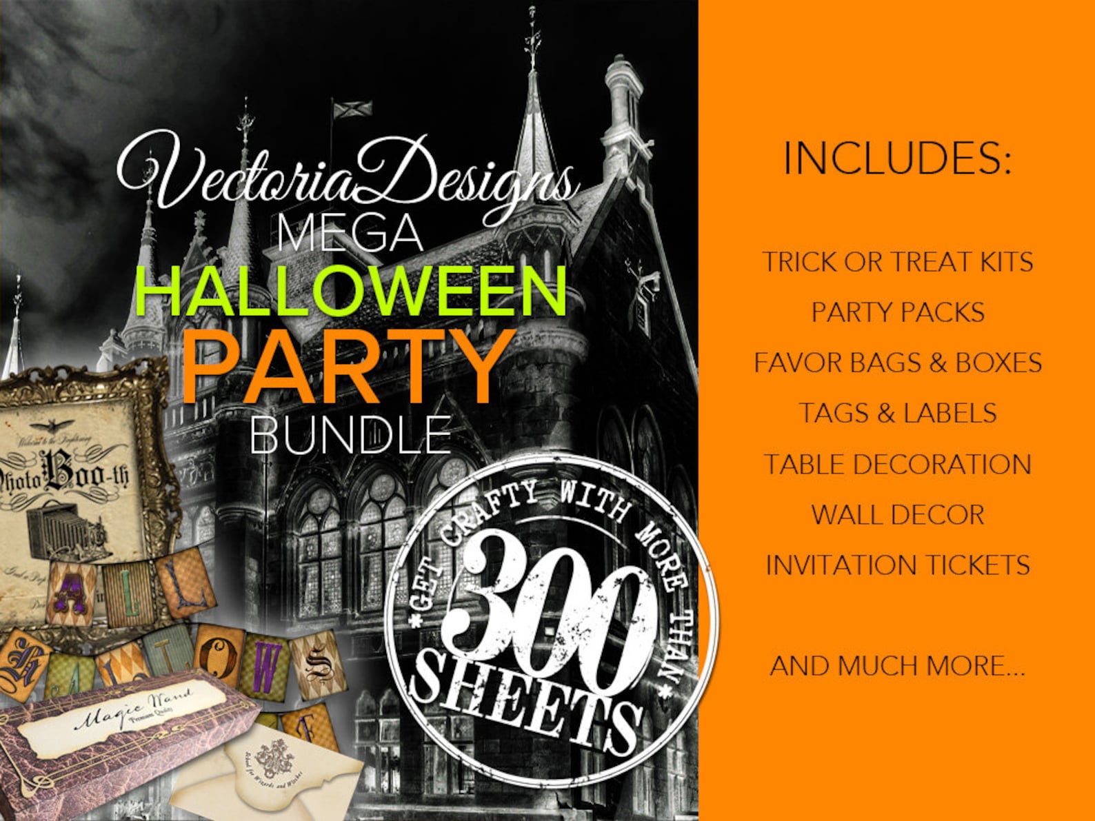 MEGA Halloween Party Bundle Printable Paper Crafting Trick or - Etsy