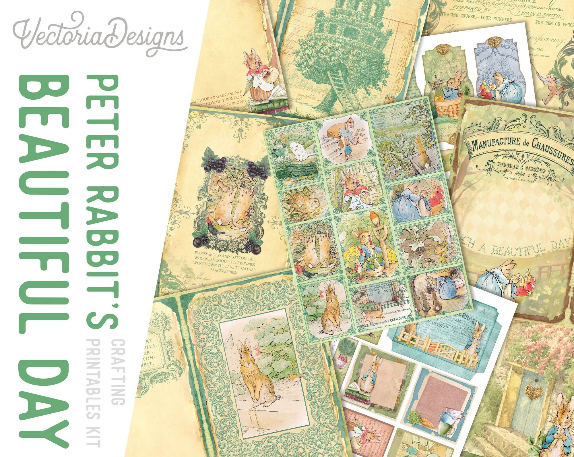 Peter Rabbit's Beautiful Day Crafting Printables Kit, Printable Journal ...