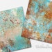 Turquoise Blue Rust Paper Pack, Printable Paper Pack, Digital Paper ...