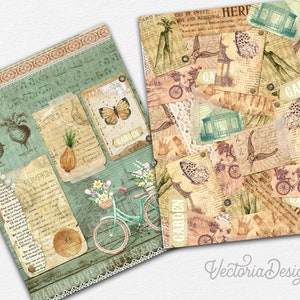 My Little Garden Paper Pack, Printable Paper Pack, Digital Paper ...
