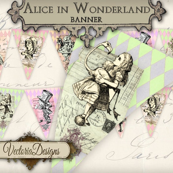 Wonderland Banner - Etsy