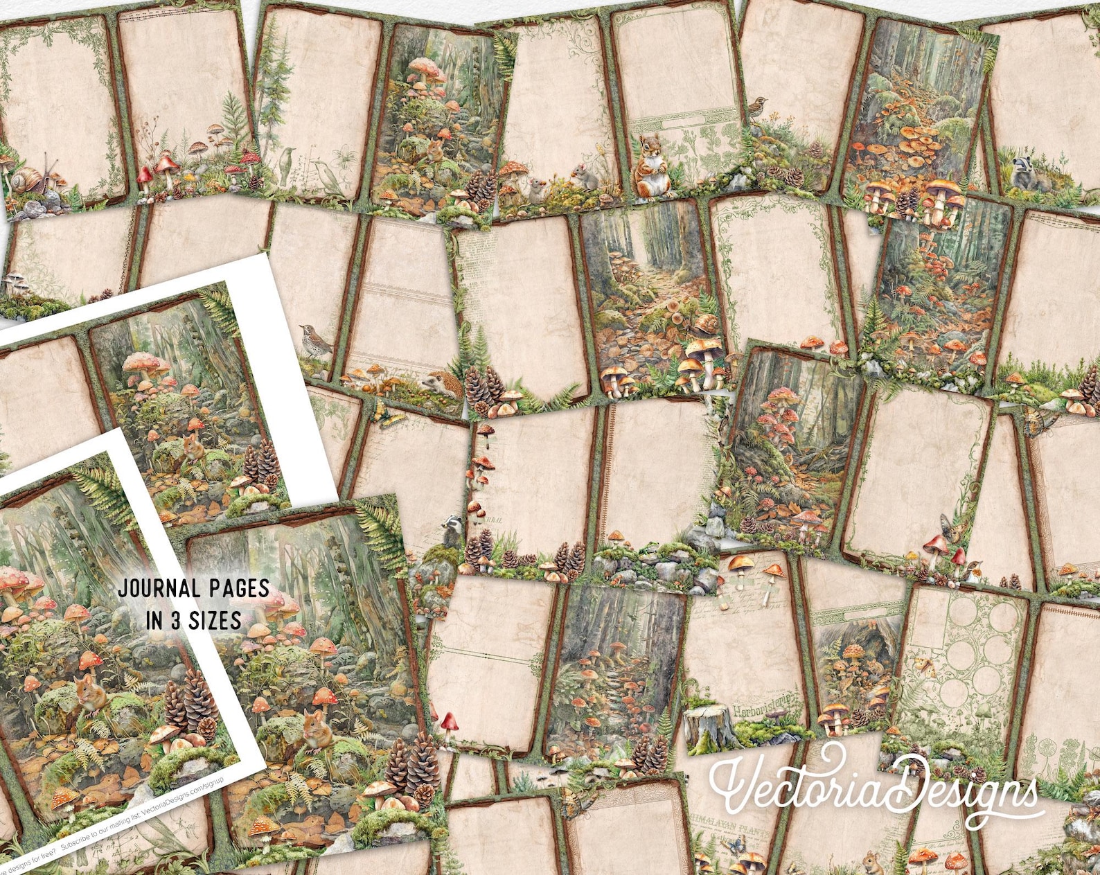 Forest Floor Junk Journal Kit DELUXE, Forest Crafting Printables Forest ...