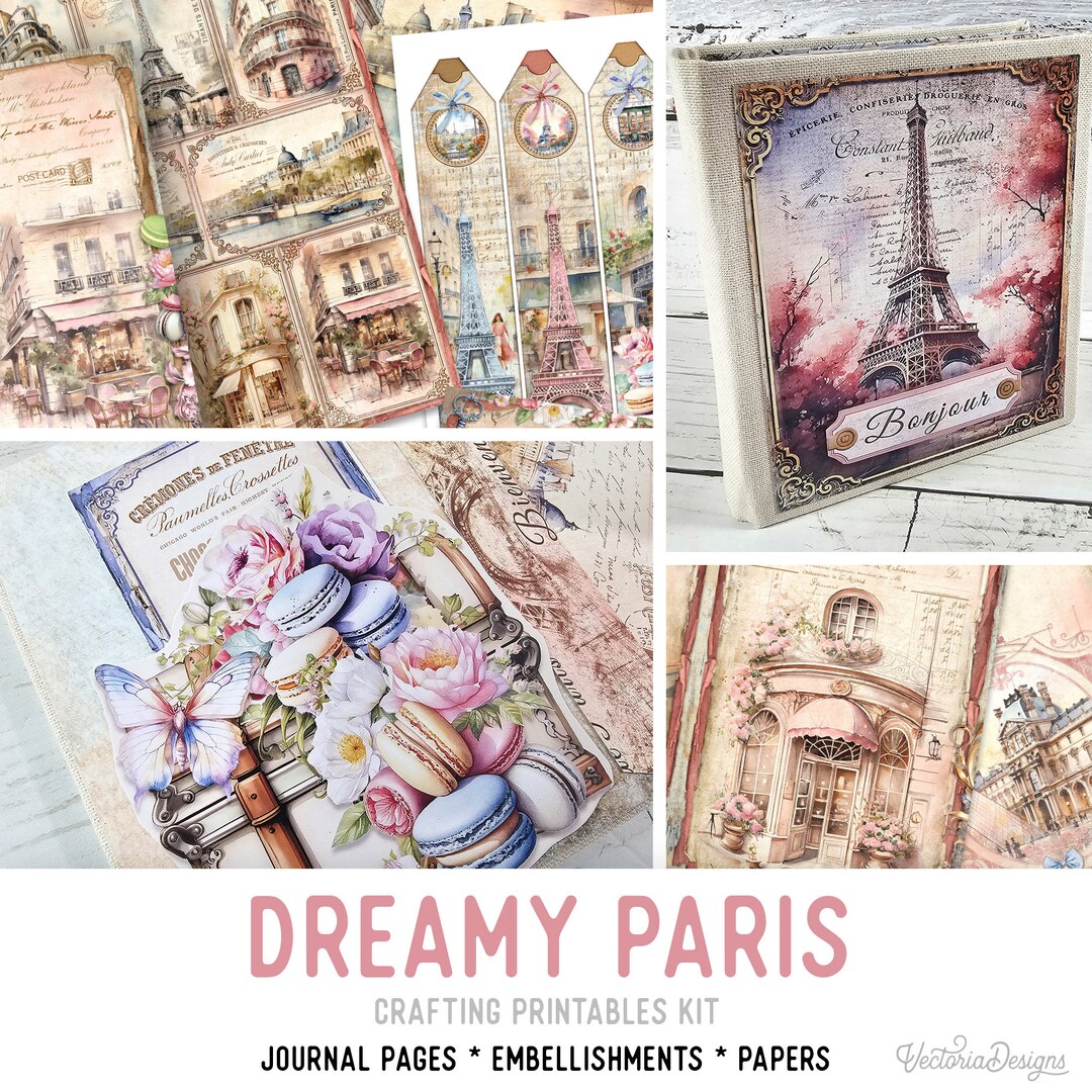 Paris Junk Journal Kit Paris Crafting Printables Kit Paris ...