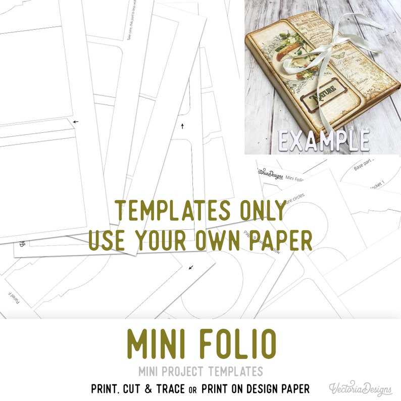 Mini Folio Templates Mini Project Craft Kit Summer Crafts Junk Journal ...