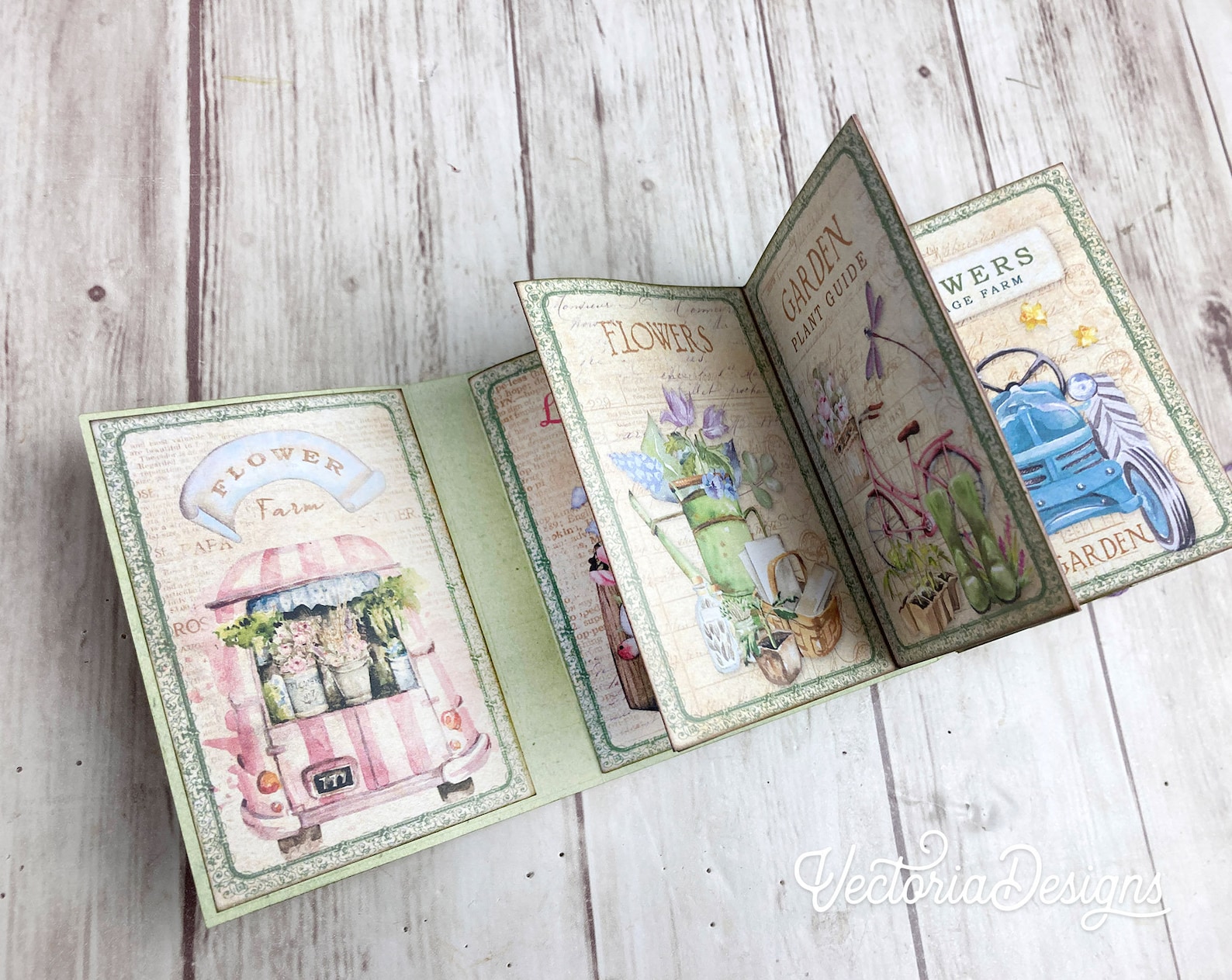 Flower Farm Tiny Mini Booklet Mini Project Booklet Craft Kit Folio Kit ...