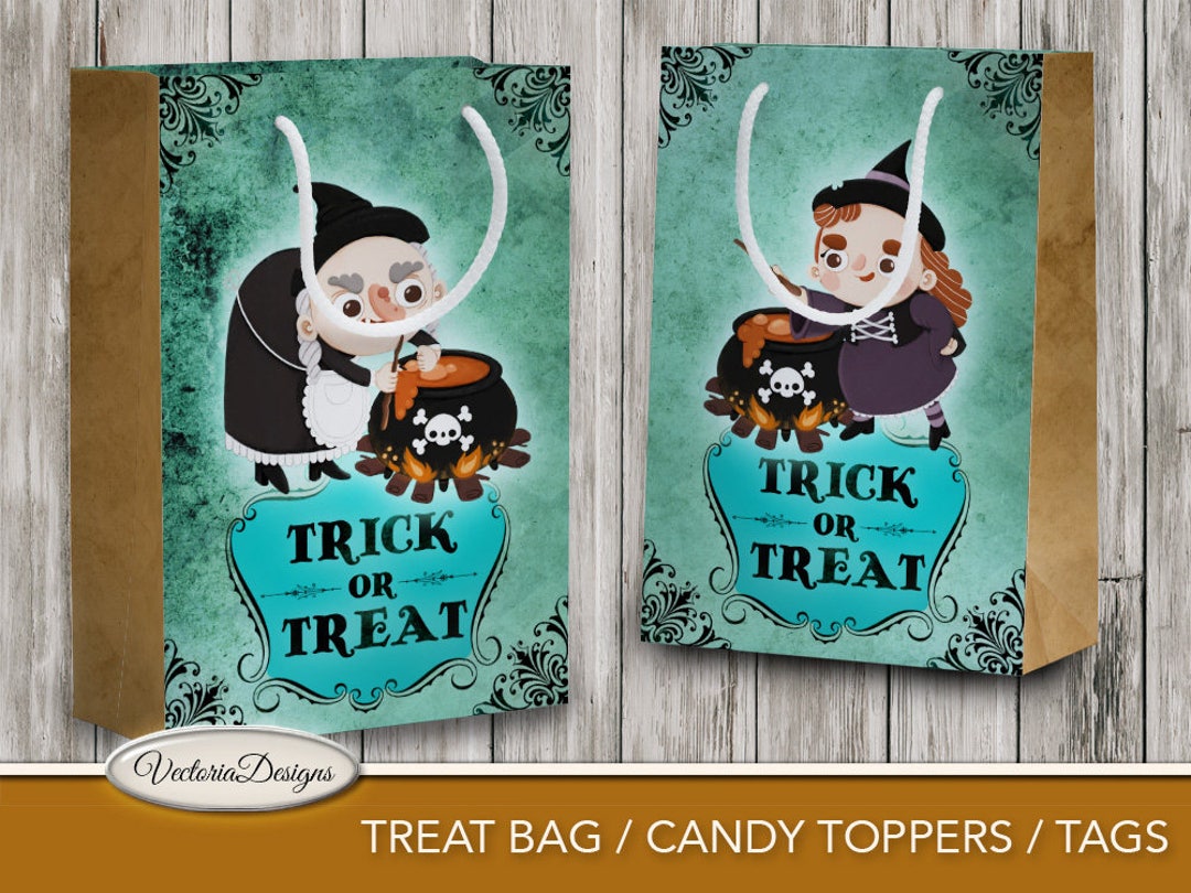 Halloween Favor Bag Toppers Halloween Treat Bag Halloween - Etsy