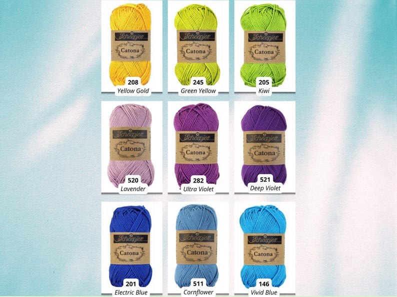 Scheepjes Catona Mercerized Cotton Yarn 25 G Skeins - Etsy