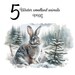 5 Winter Woodland Animals in the Snow PNG With Transparent Background ...
