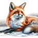 5 Foxes in the Snow PNG Clipart With Transparent Background - Etsy