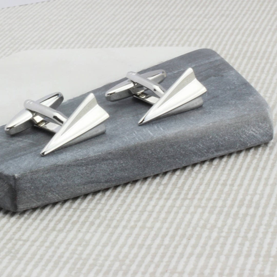 Personalised Paper Plane Cufflinks - Etsy