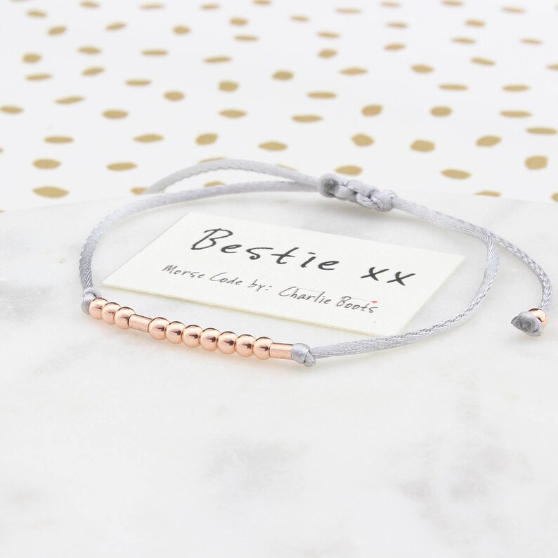Bestie Morse Code Friendship Bracelet Etsy