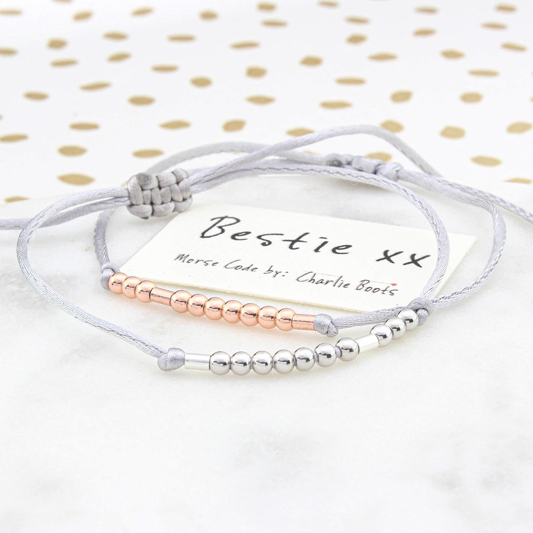 Bestie Morse Code Bracelet - Etsy