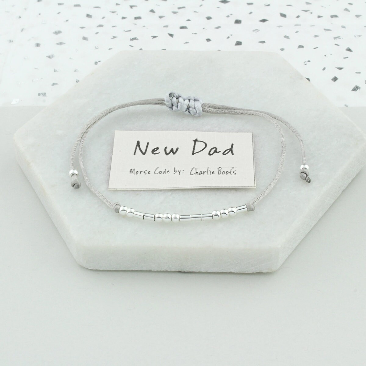 Morse Code New Dad Bracelet Etsy Uk