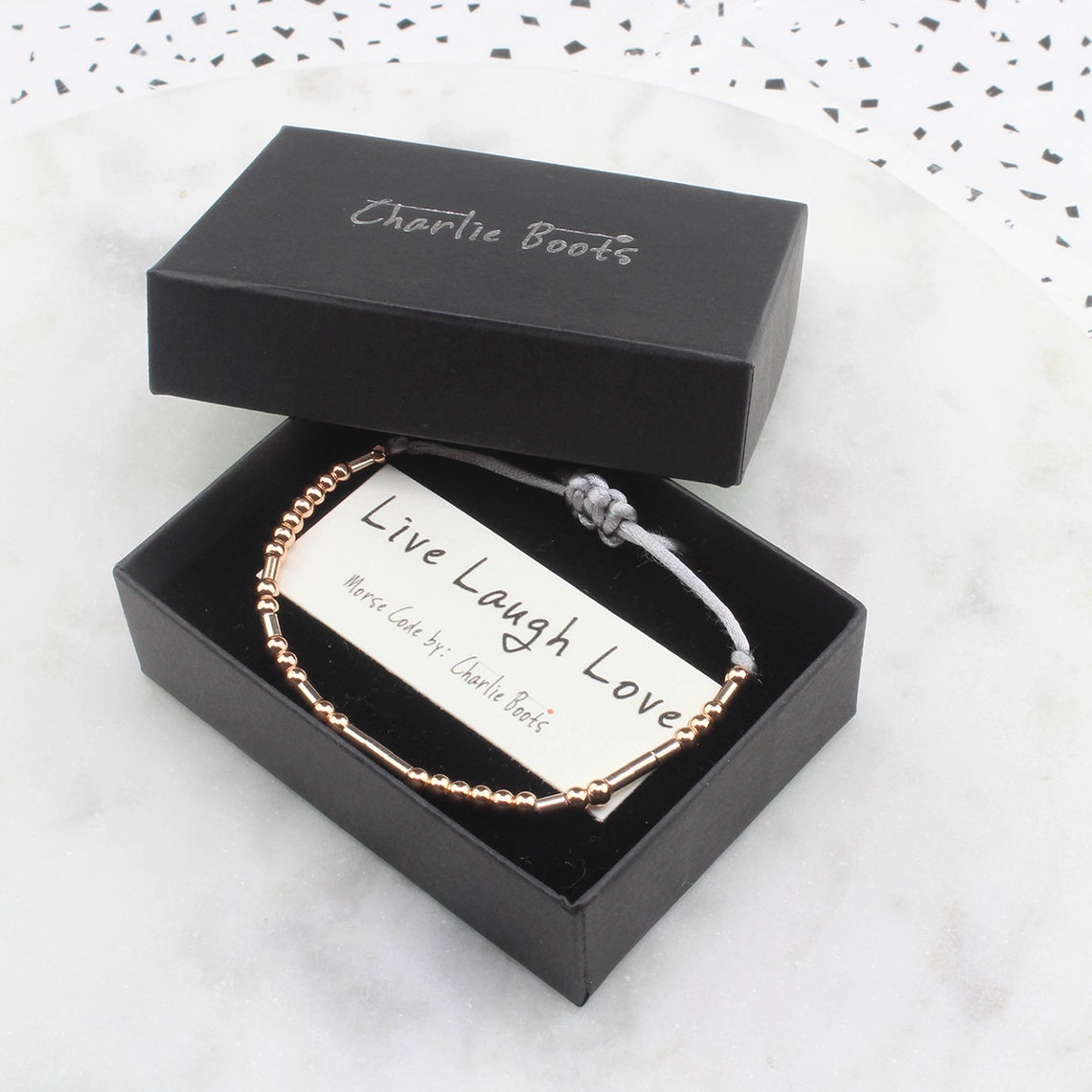 Morse Code 'live Laugh Love' Bracelet - Etsy